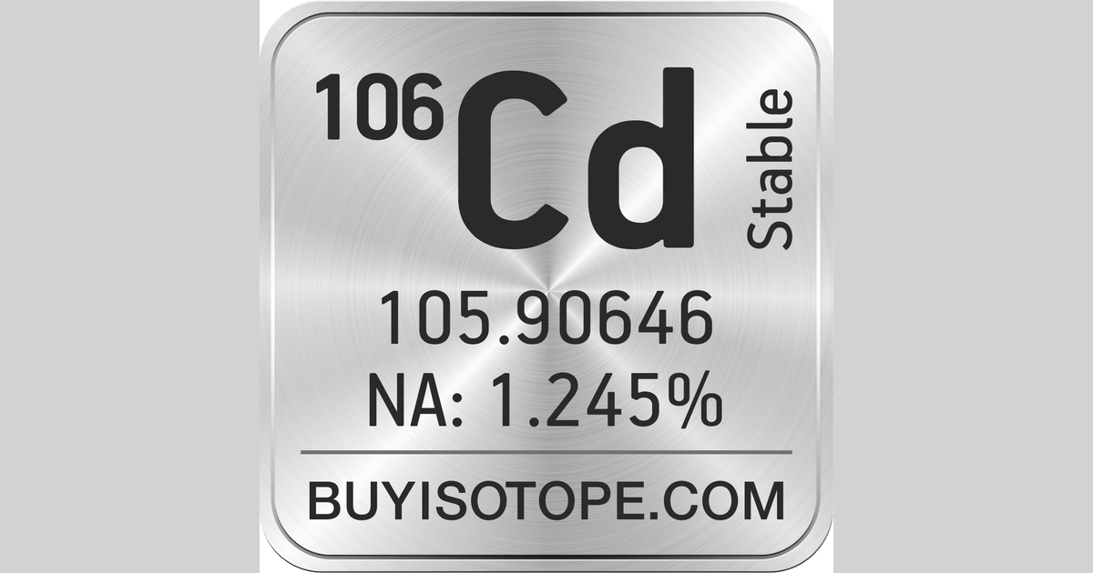 106Cd Isotope, Enriched 106Cd, 106Cd Metal, 106Cd Oxide, 106Cd Price