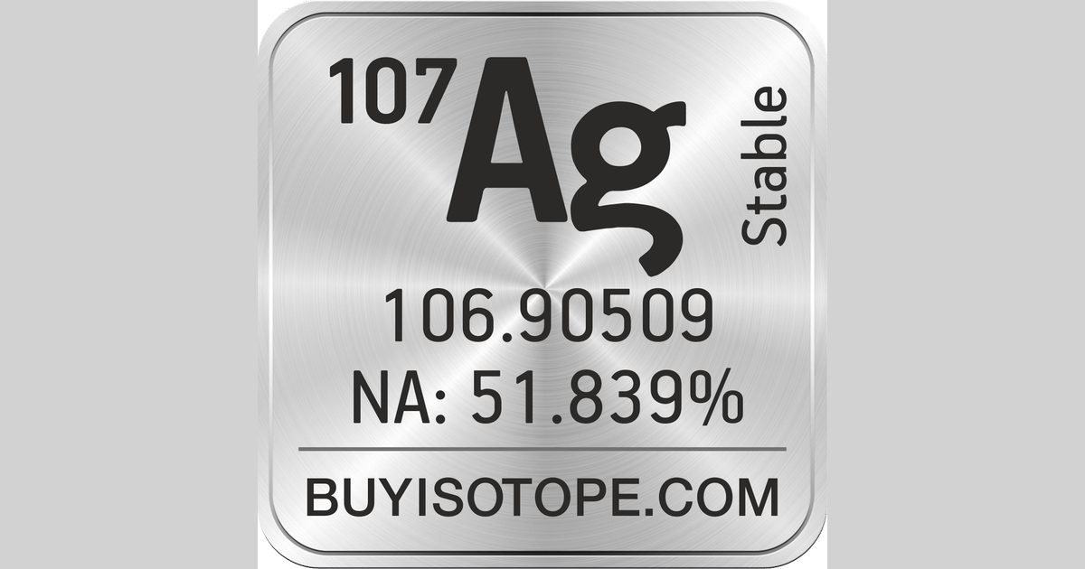 107Ag Isotope, Enriched 107Ag, 107Ag Metal, 107Ag Price