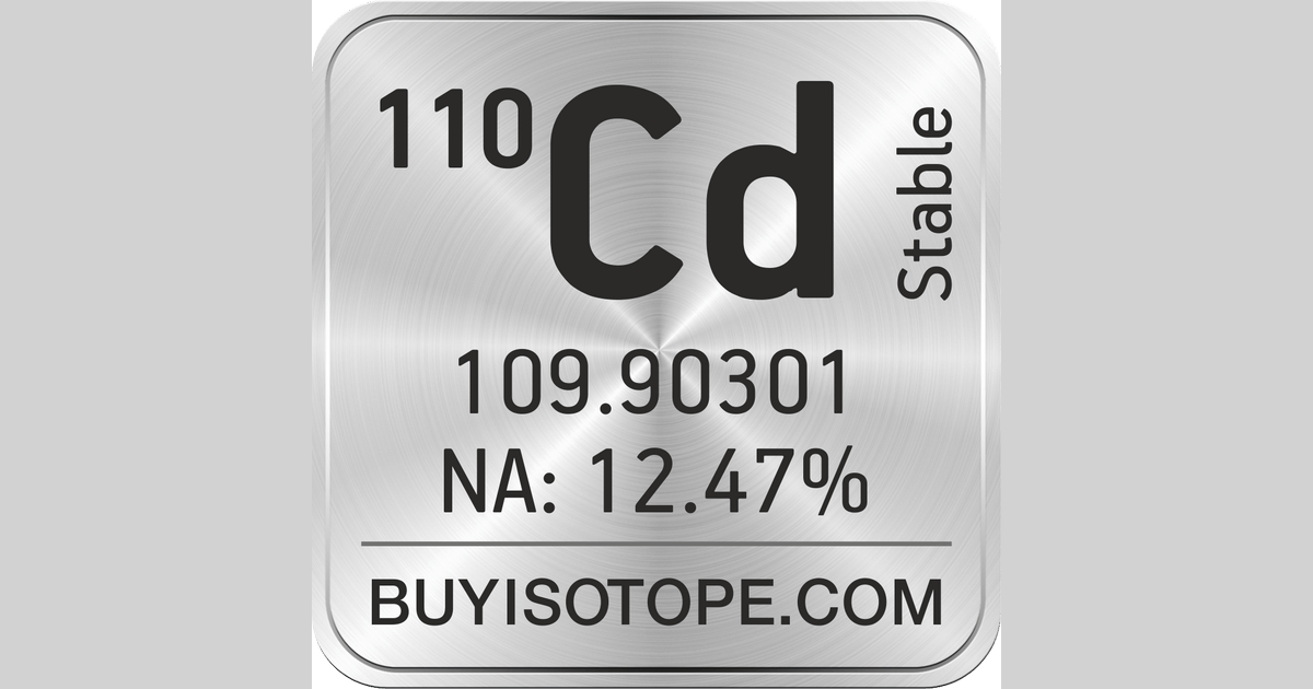 110Cd Isotope, Enriched 110Cd, 110Cd Metal, 110Cd Oxide, 110Cd Price