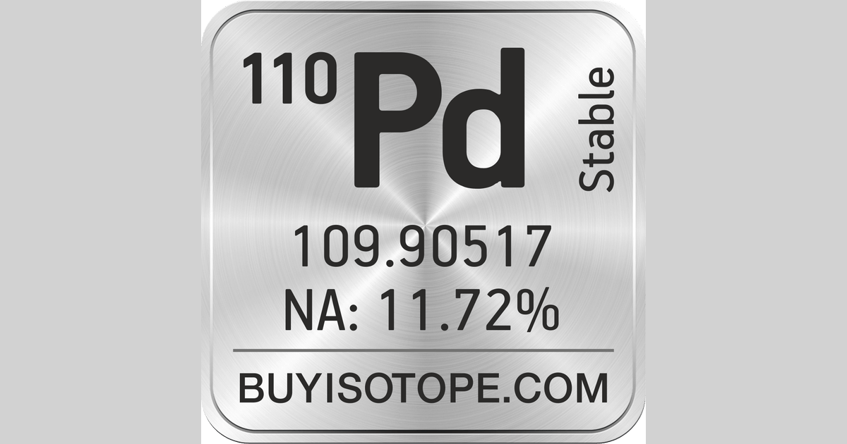 110Pd Isotope, Enriched 110Pd, 110Pd Metal Ingot, 110Pd Metal Powder