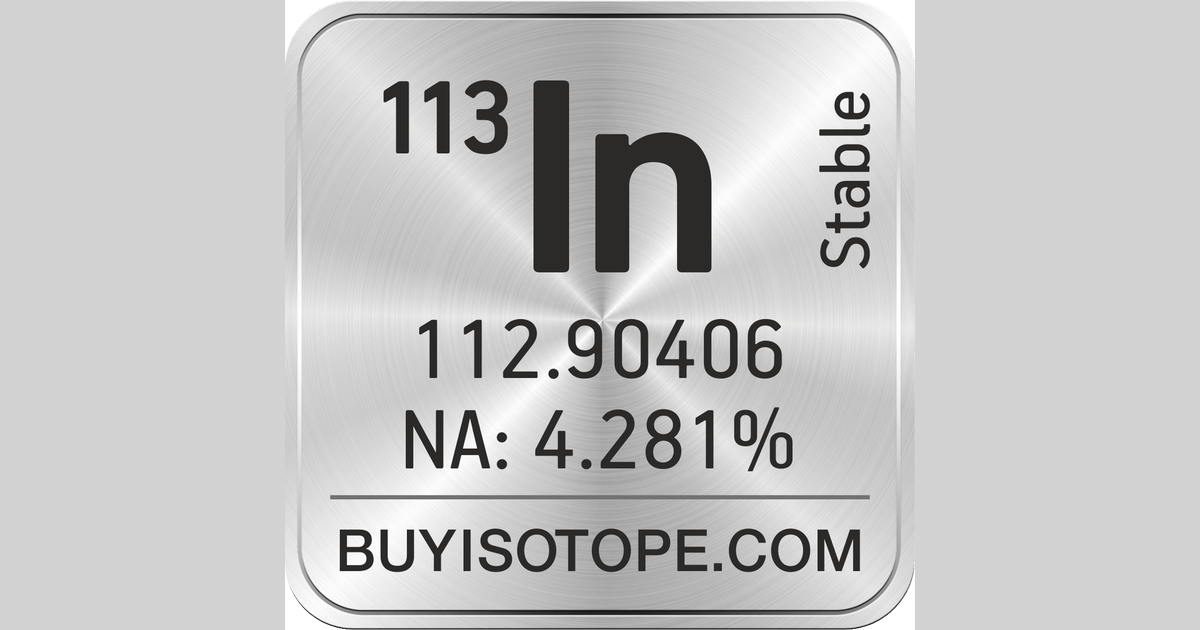 113In Isotope, Enriched 113In, 113In Metal, 113In Price