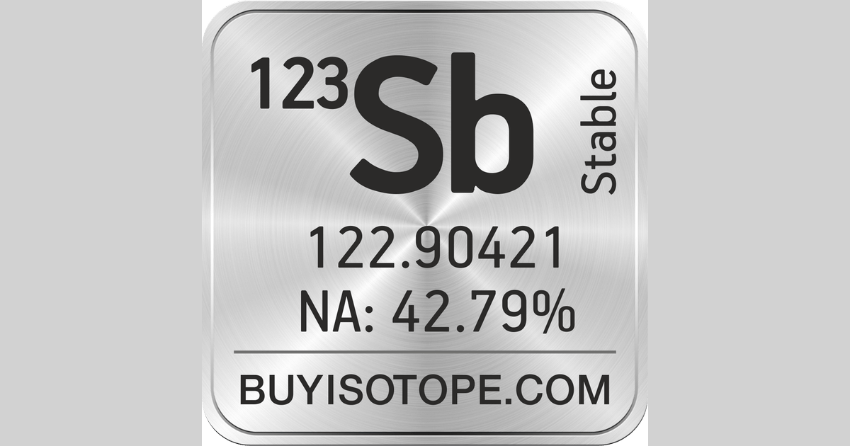123Sb Isotope, Enriched 123Sb, 123Sb Metal, 123Sb Oxide, 123Sb Price