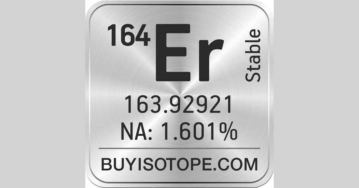 164Er Isotope, Enriched 164Er, 164Er Metal, 164Er Oxide, 164Er Price