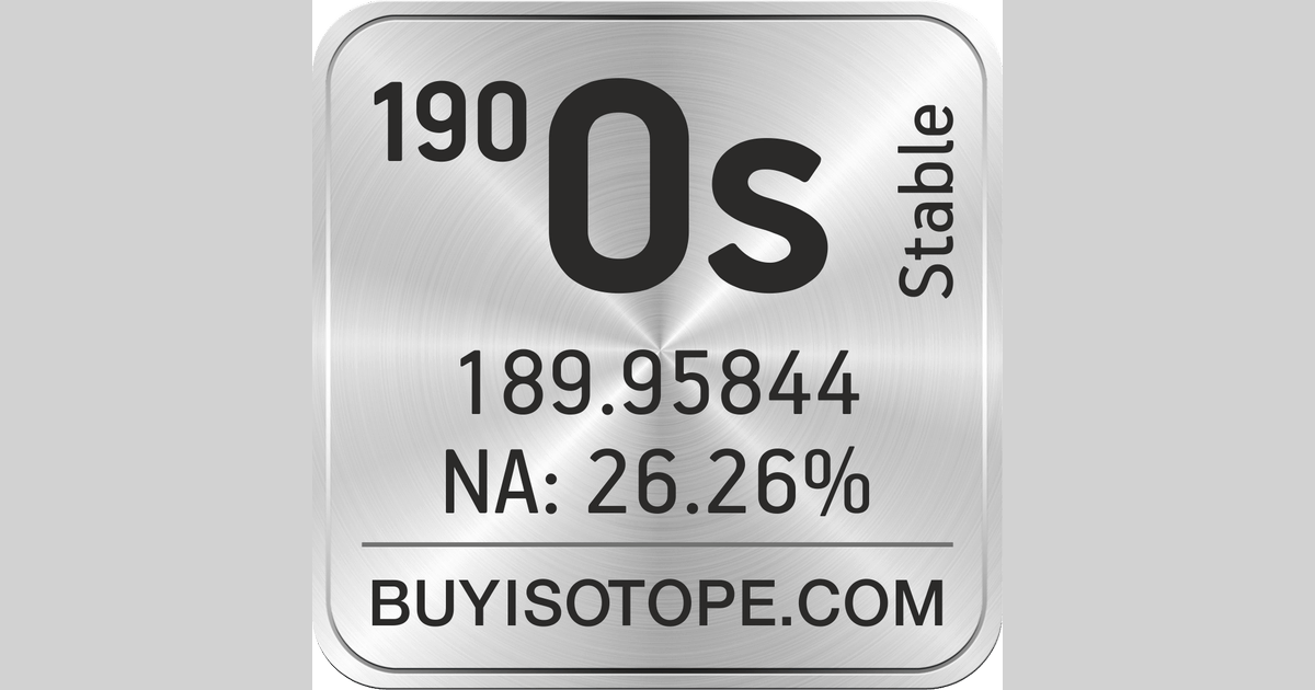 190Os Isotope, Enriched 190Os, 190Os Metal, 190Os Price
