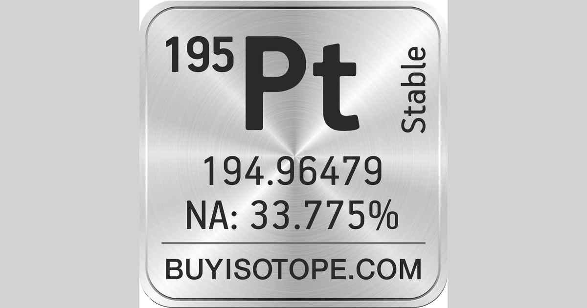 195Pt Isotope, Enriched 195Pt, 195Pt Metal Foil, 195Pt Metal Powder