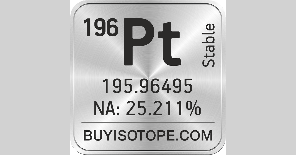 196Pt Isotope, Enriched 196Pt, 196Pt Metal Foil, 196Pt Metal Powder