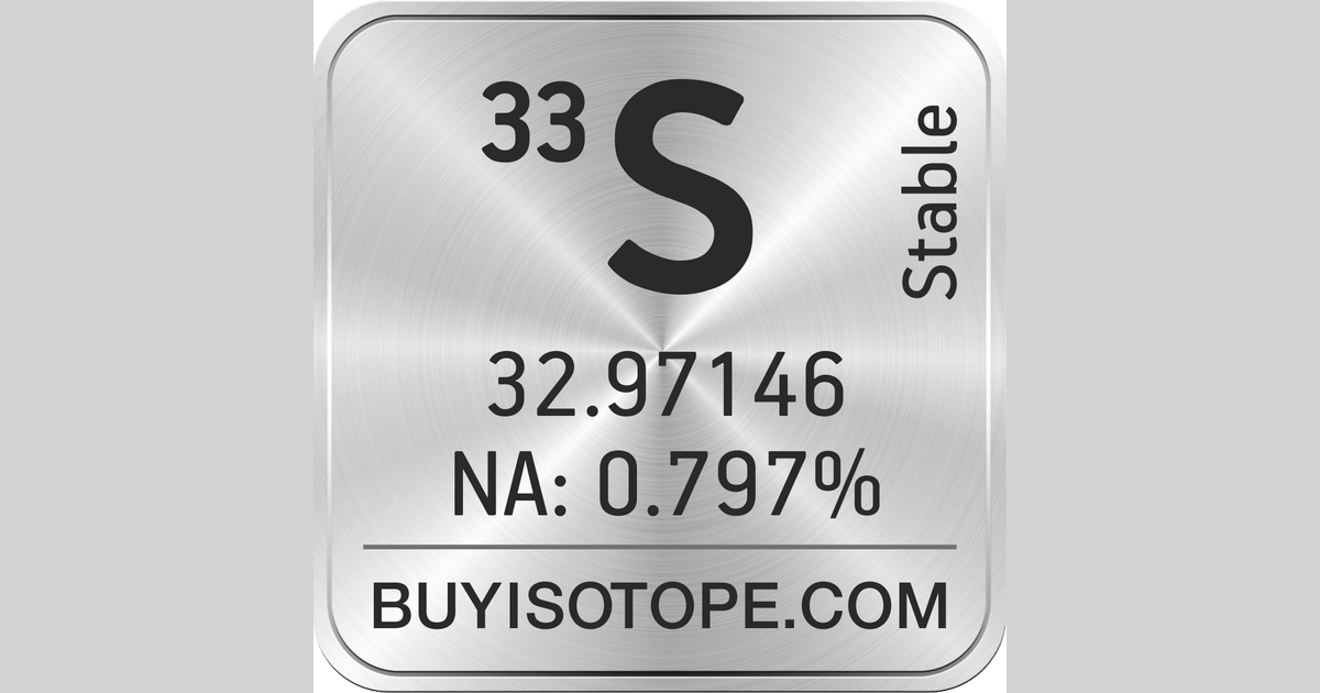33S Isotope, Enriched 33S, 33S Elemental, 33S Price, 33S Applications