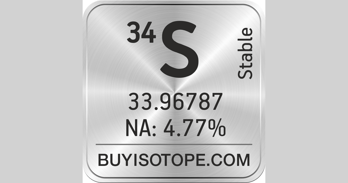 34S Isotope, Enriched 34S, 34S Elemental, 34S Price, 34S Applications