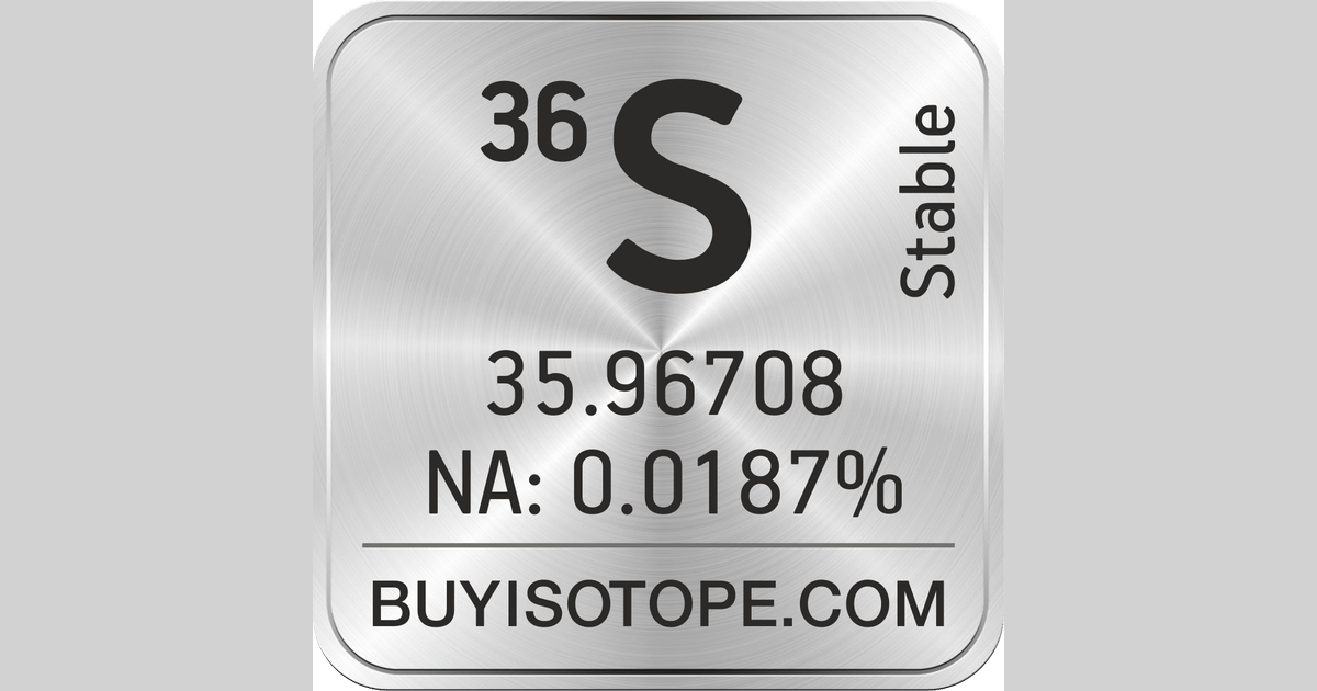 36S Isotope, Enriched 36S, 36S Elemental, 36S Price, 36S Applications