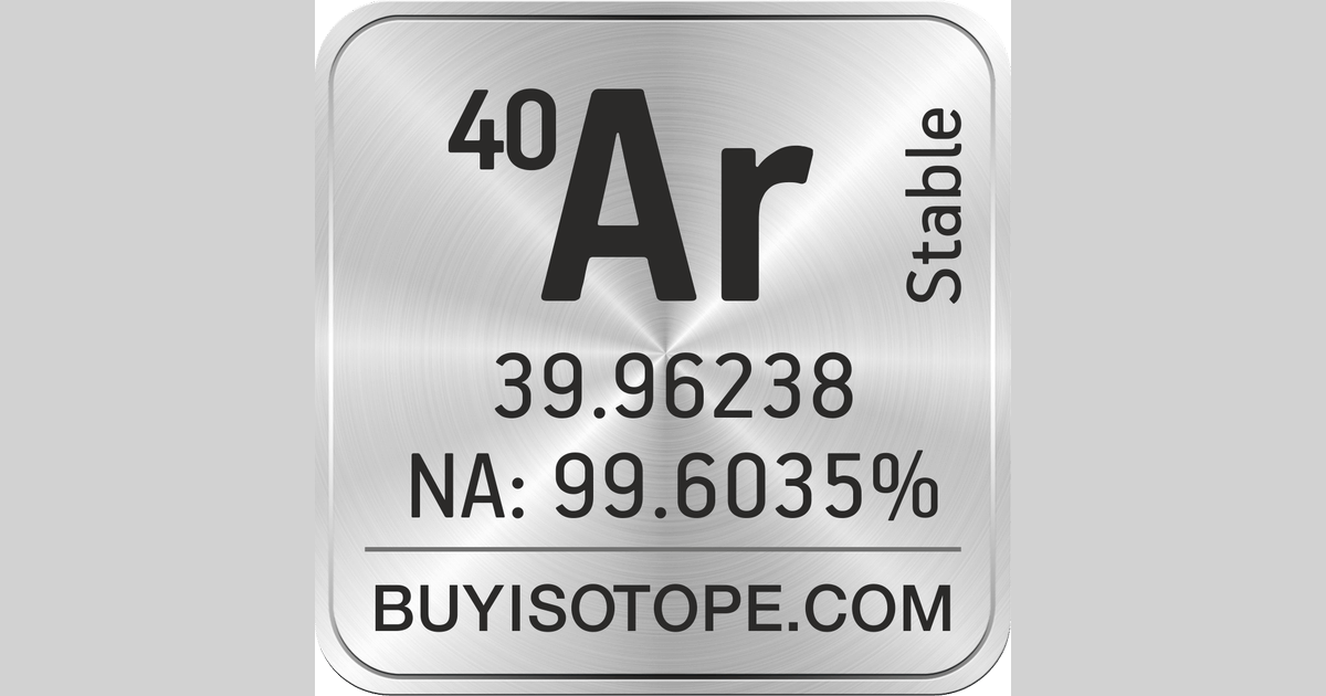 40Ar Isotope, Enriched 40Ar, 40Ar Gas, 40Ar Price, 40Ar Applications