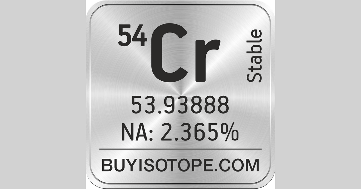 54Cr Isotope, Enriched 54Cr, 54Cr Metal, 54Cr Oxide, 54Cr Price