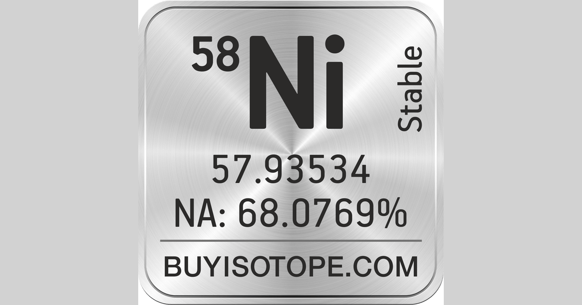 58Ni Isotope, Enriched 58Ni, 58Ni Metal Powder, 58Ni Oxide, 58Ni Price