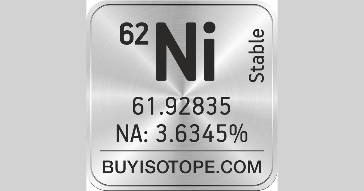 62Ni Isotope, Enriched 62Ni, 62Ni Metal Powder, 62Ni Oxide, 62Ni Price