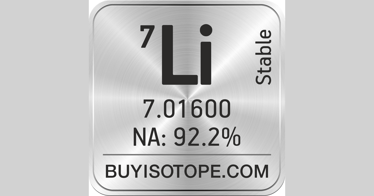 7Li Isotope, Enriched 7Li, 7Li Metal, 7Li Hydroxide, 7Li Price