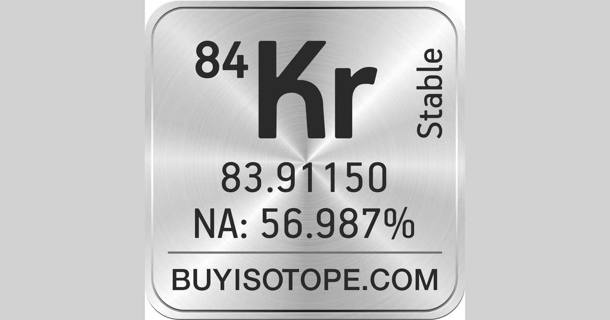 84Kr Isotope, Enriched 84Kr, 84Kr Gas, 84Kr Price, 84Kr Applications