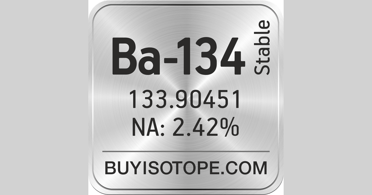 Ba-134 Isotope, Enriched Ba-134, Ba-134 Carbonate, Ba-134 Price