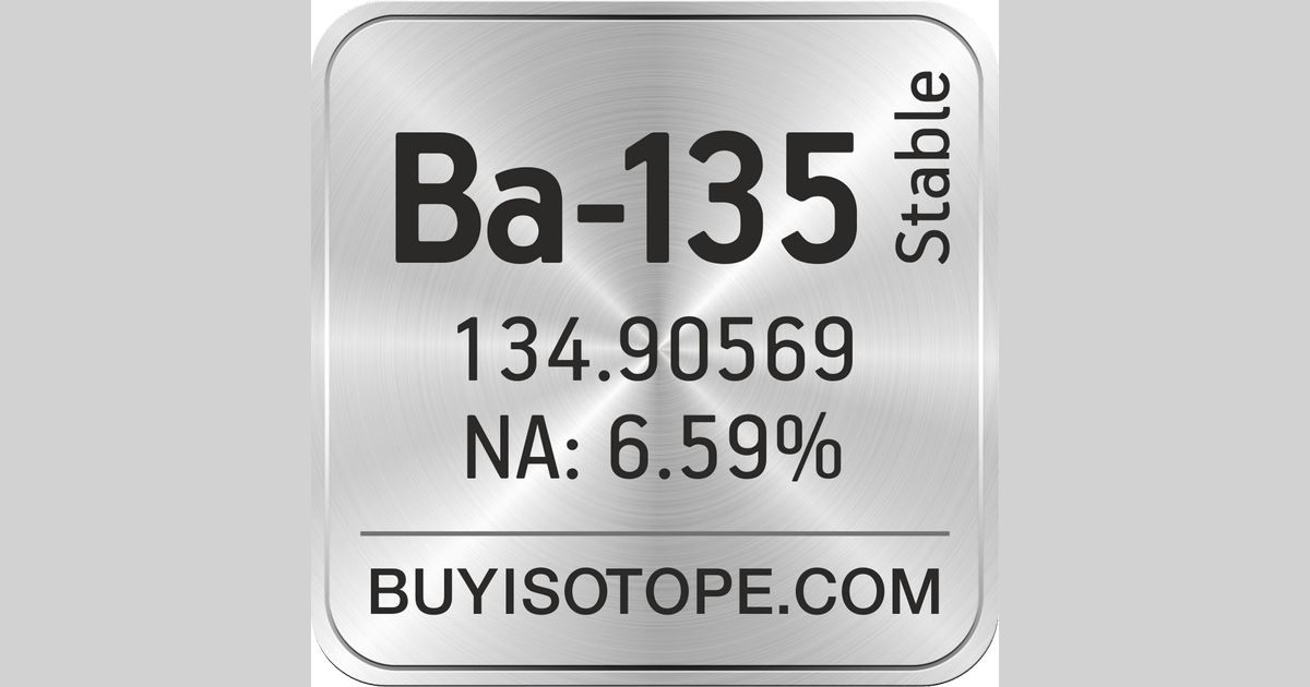 Ba-135 Isotope, Enriched Ba-135, Ba-135 Carbonate, Ba-135 Price