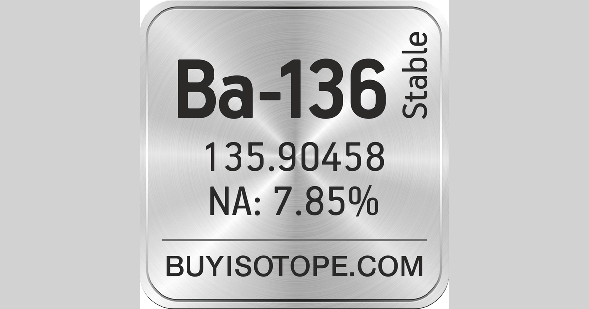 Ba-136 Isotope, Enriched Ba-136, Ba-136 Carbonate, Ba-136 Price
