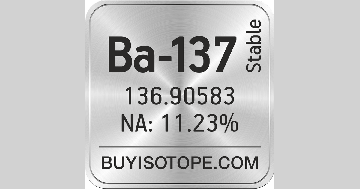 Ba-137 Isotope, Enriched Ba-137, Ba-137 Carbonate, Ba-137 Price