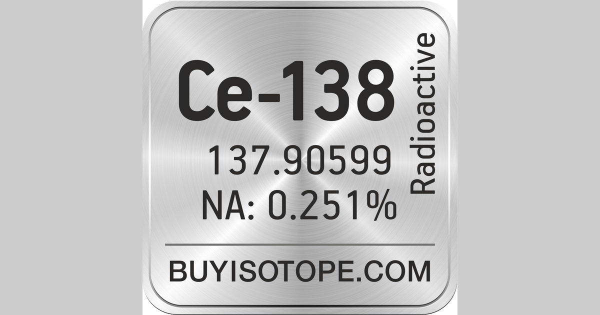 Ce-138 Isotope, Enriched Ce-138, Ce-138 Oxide, Ce-138 Price