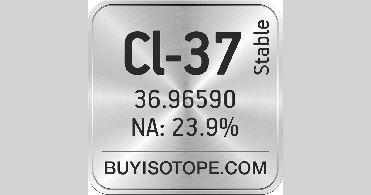 Cl-37 Isotope, Enriched Cl-37, Cl-37 Sodium Chloride, Cl-37 Price