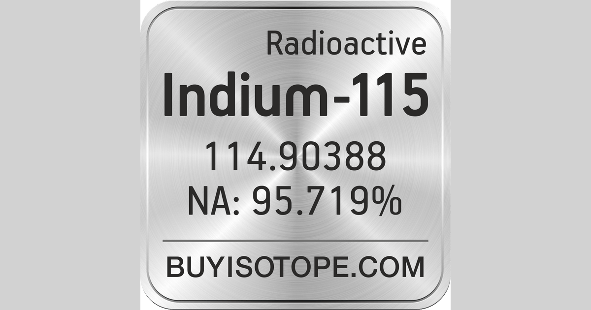 Indium-115, Indium-115 Isotope, Enriched Indium-115, Indium-115 Metal