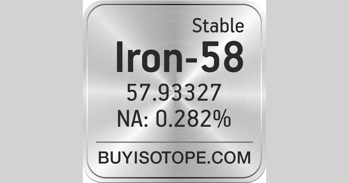 Iron-58, Iron-58 Isotope, Enriched Iron-58, Iron-58 Metal