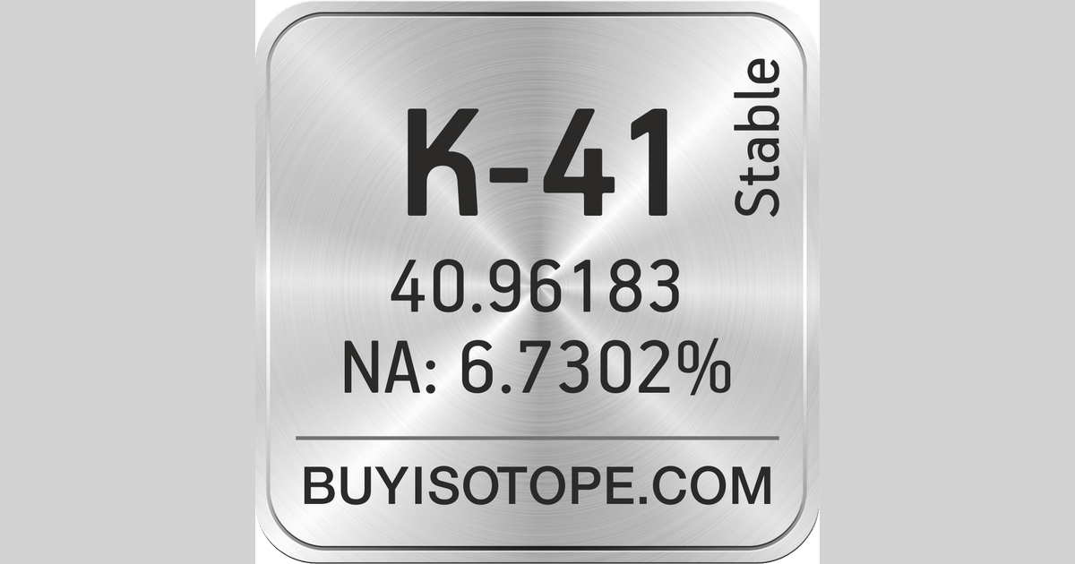 K-41 Isotope, Enriched K-41, K-41 Chloride, K-41 Price