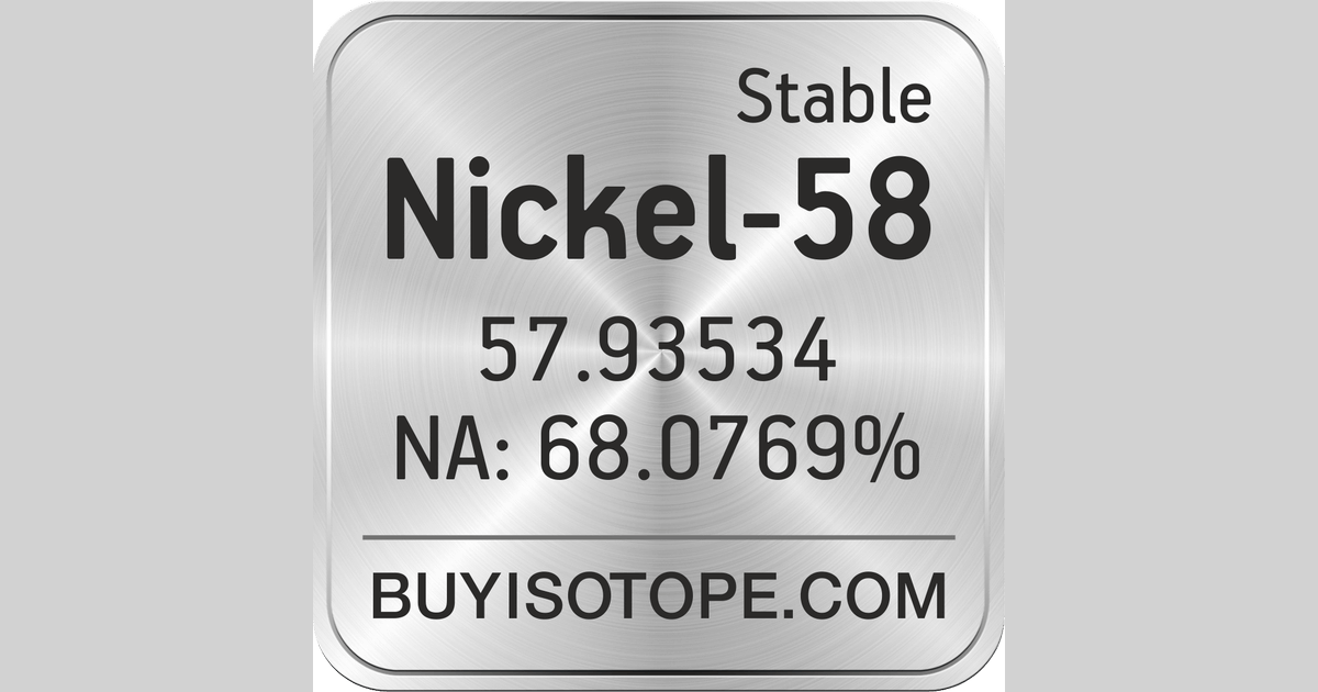 Nickel-58, Nickel-58 Isotope, Enriched Nickel-58