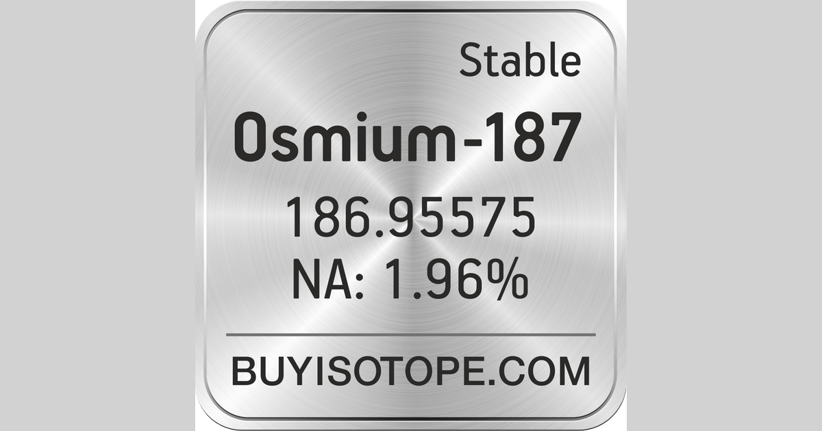 Osmium-187, Osmium-187 Isotope, Enriched Osmium-187, Osmium-187 Metal