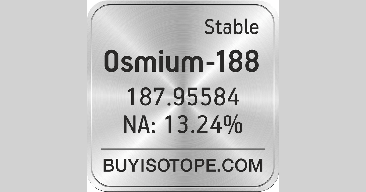 Osmium-188, Osmium-188 Isotope, Enriched Osmium-188, Osmium-188 Metal