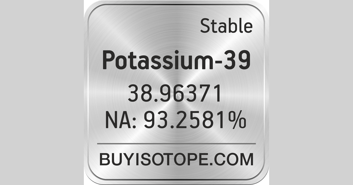 Potassium-39, Potassium-39 Isotope, Enriched Potassium-39
