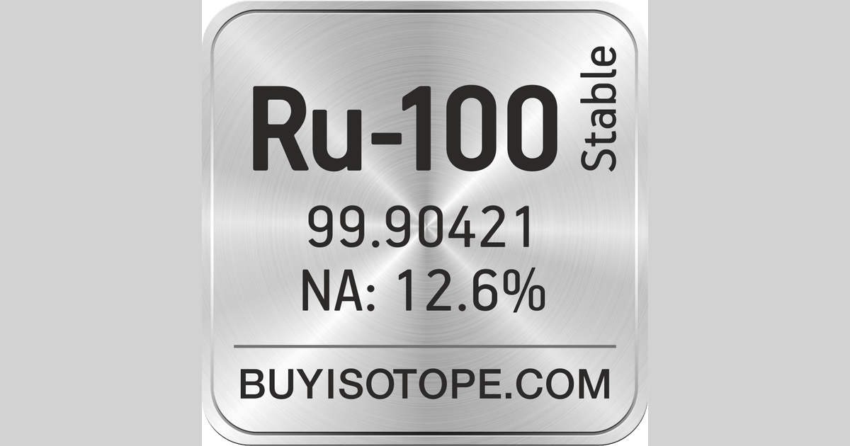 Ru-100 Isotope, Enriched Ru-100, Ru-100 Metal Foil