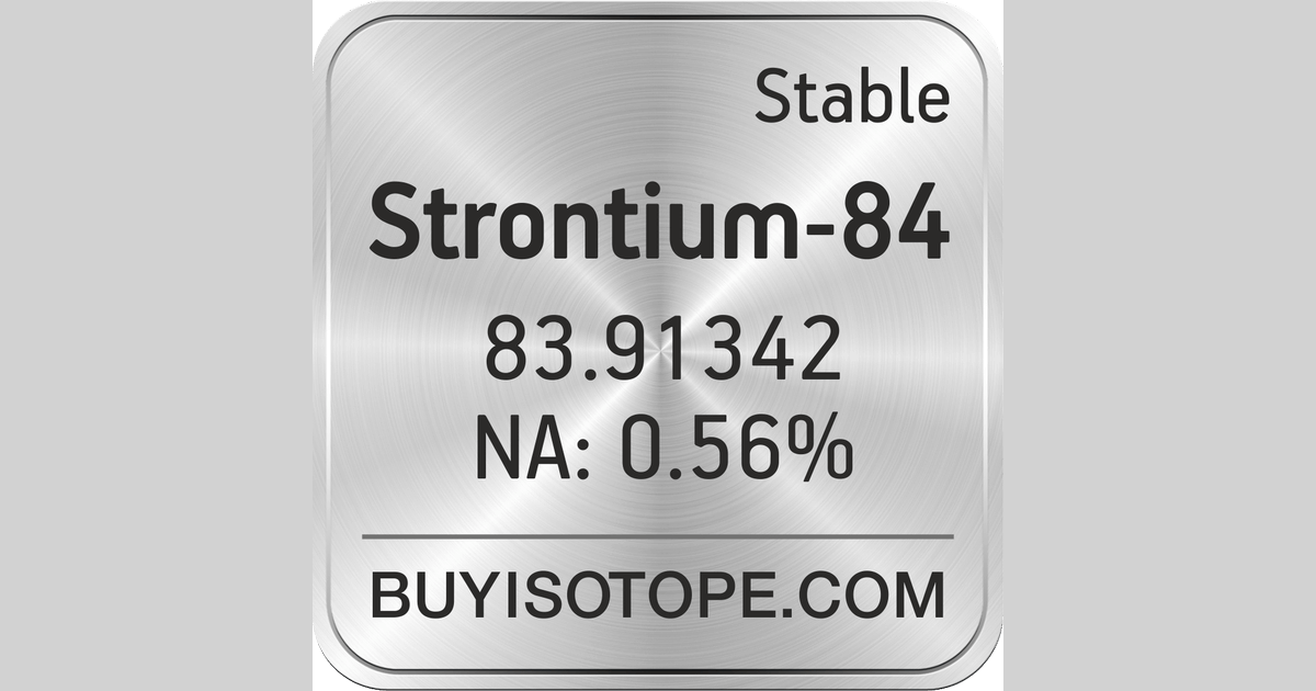 Strontium-84, Strontium-84 Isotope, Enriched Strontium-84