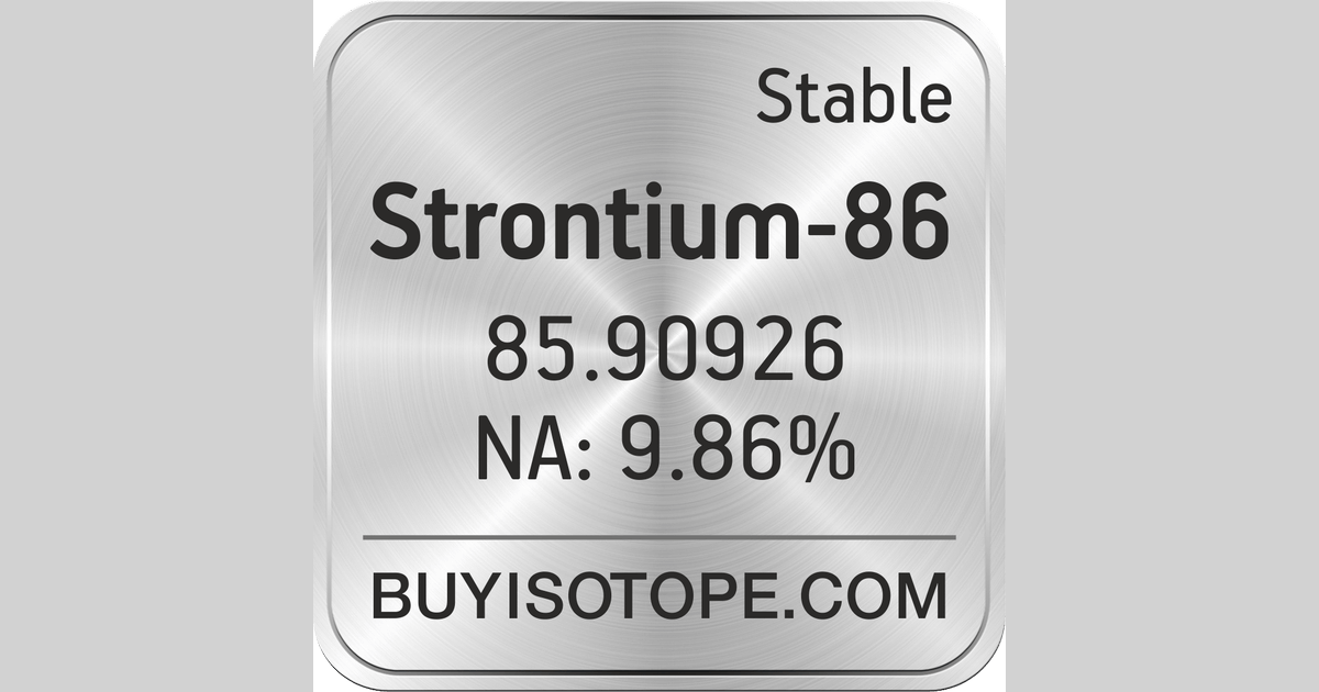 Strontium-86, Strontium-86 Isotope, Enriched Strontium-86